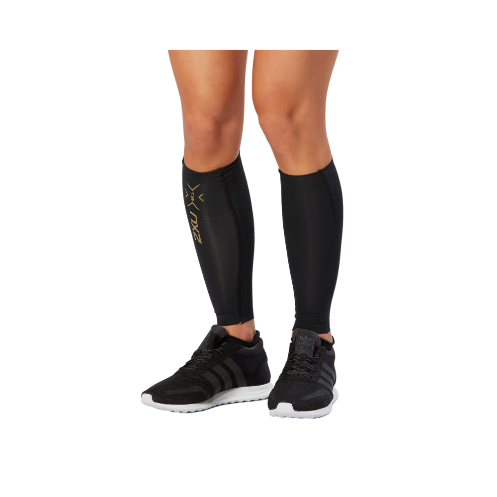 2XU Light Speed Compression Calf Guards Black/Gold – The Frontrunner Timaru