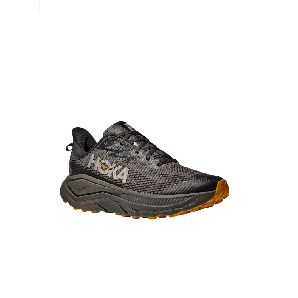 Hoka Challenger 8 GTX (D Standard) Mens Asphalt Grey/Varsity Yellow ...
